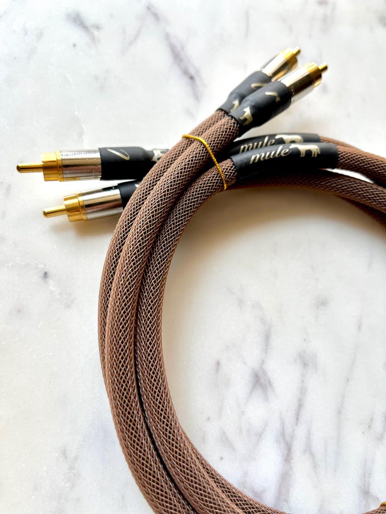 Premium Brown Audiophile RCA Interconnect Cable Set | Belden 8412 Cable ...