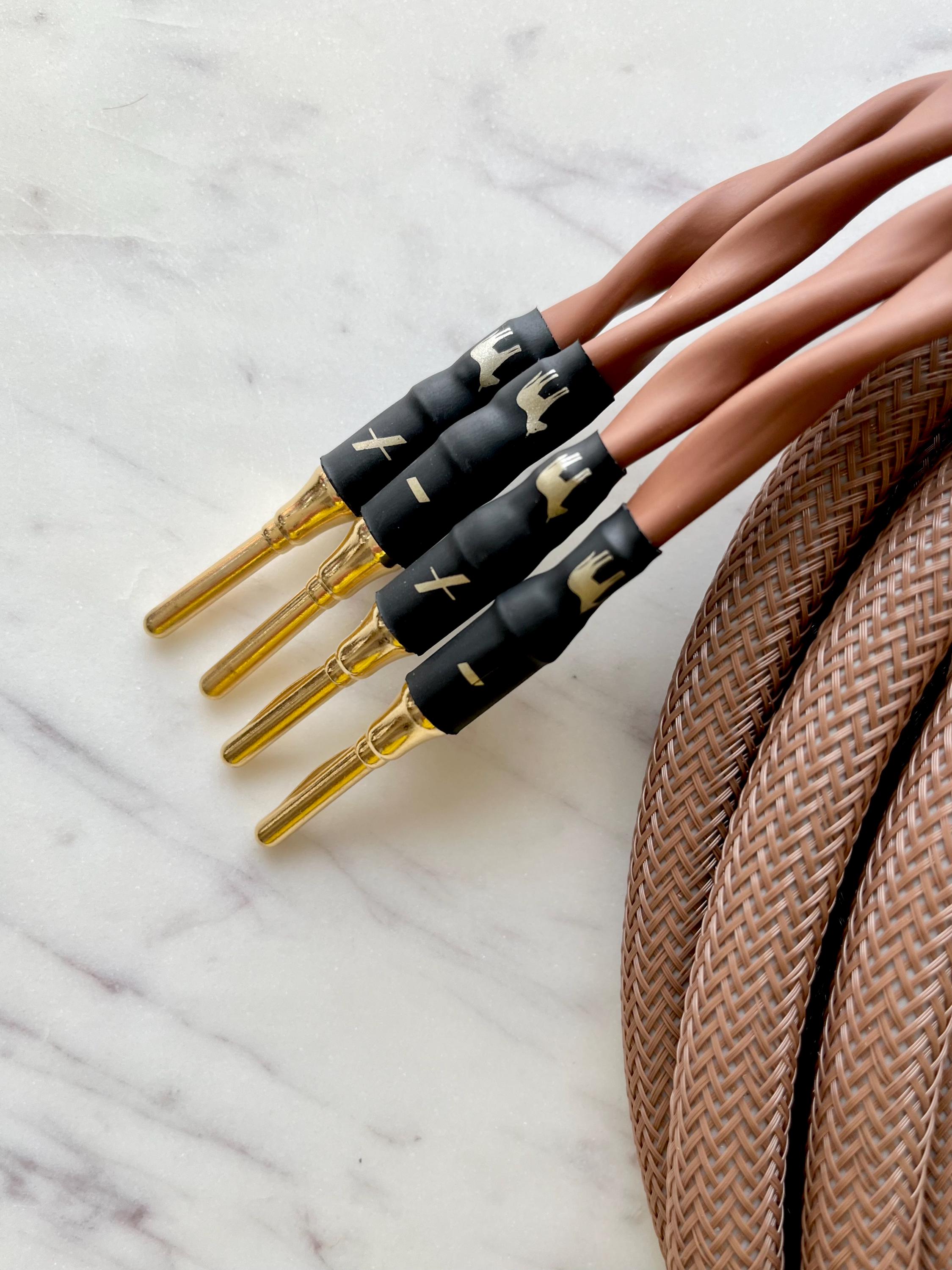 Hifi Stereo Brown Speaker Cable Pair Handmade With Canare 4S11 Star ...