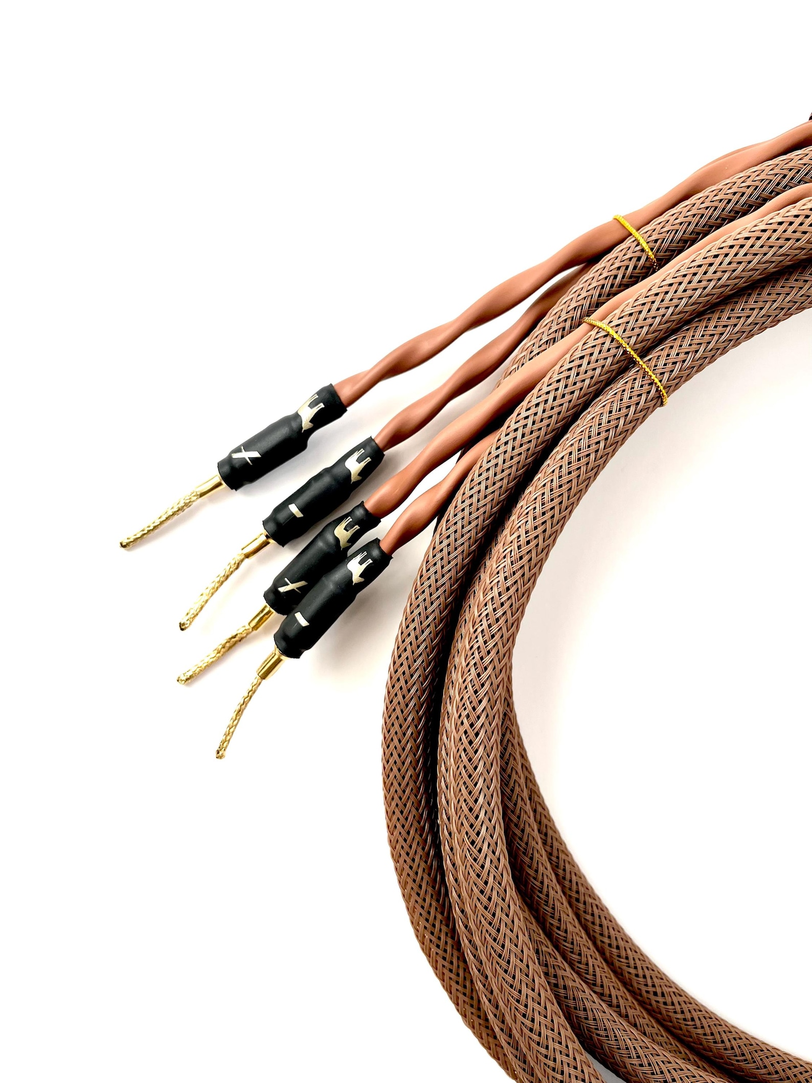 Hifi Stereo Brown Speaker Cable Pair Handmade With Canare 4S11 Star ...