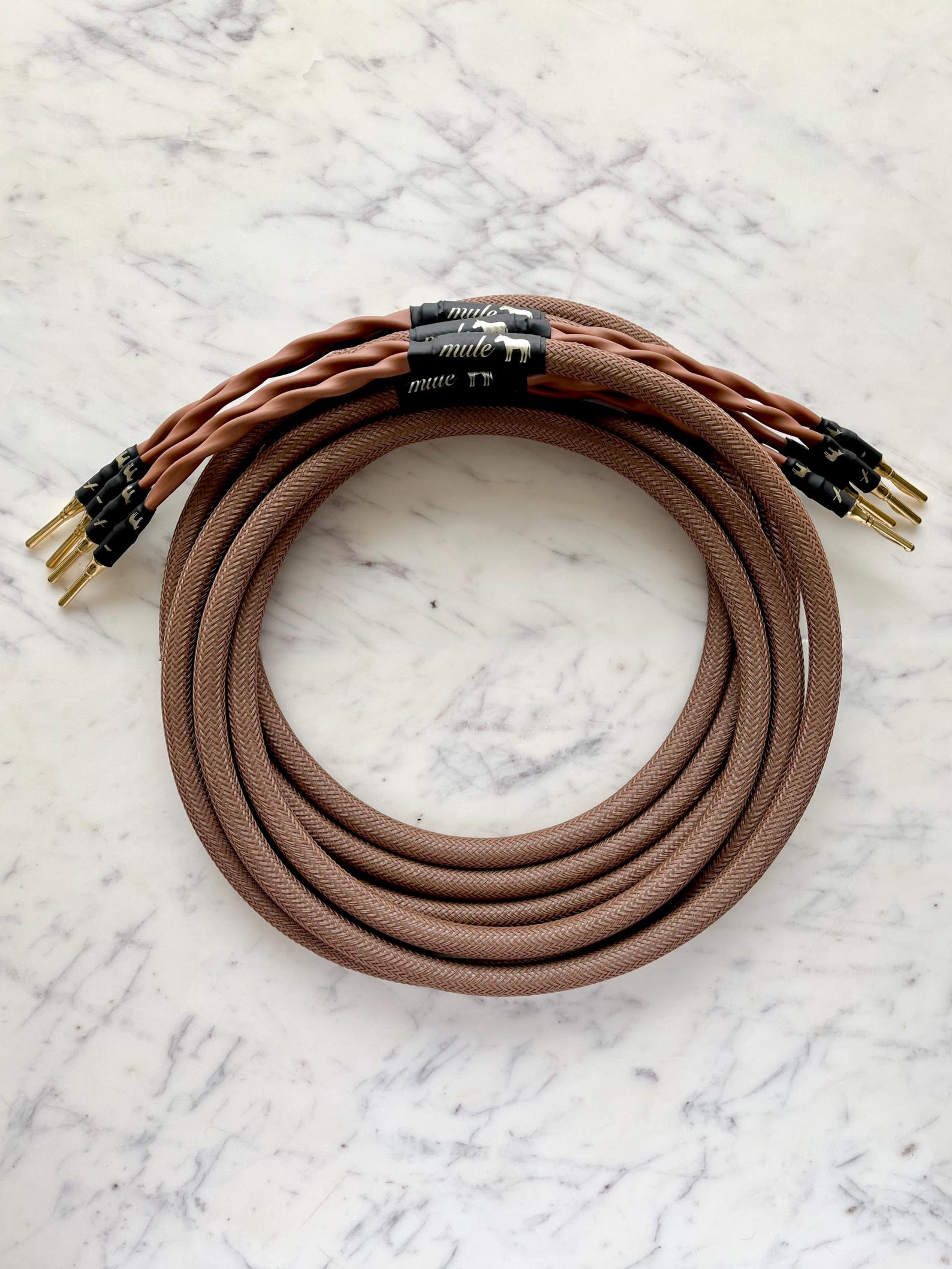 Hifi Stereo Brown Speaker Cable Pair Handmade With Canare 4S11 Star ...