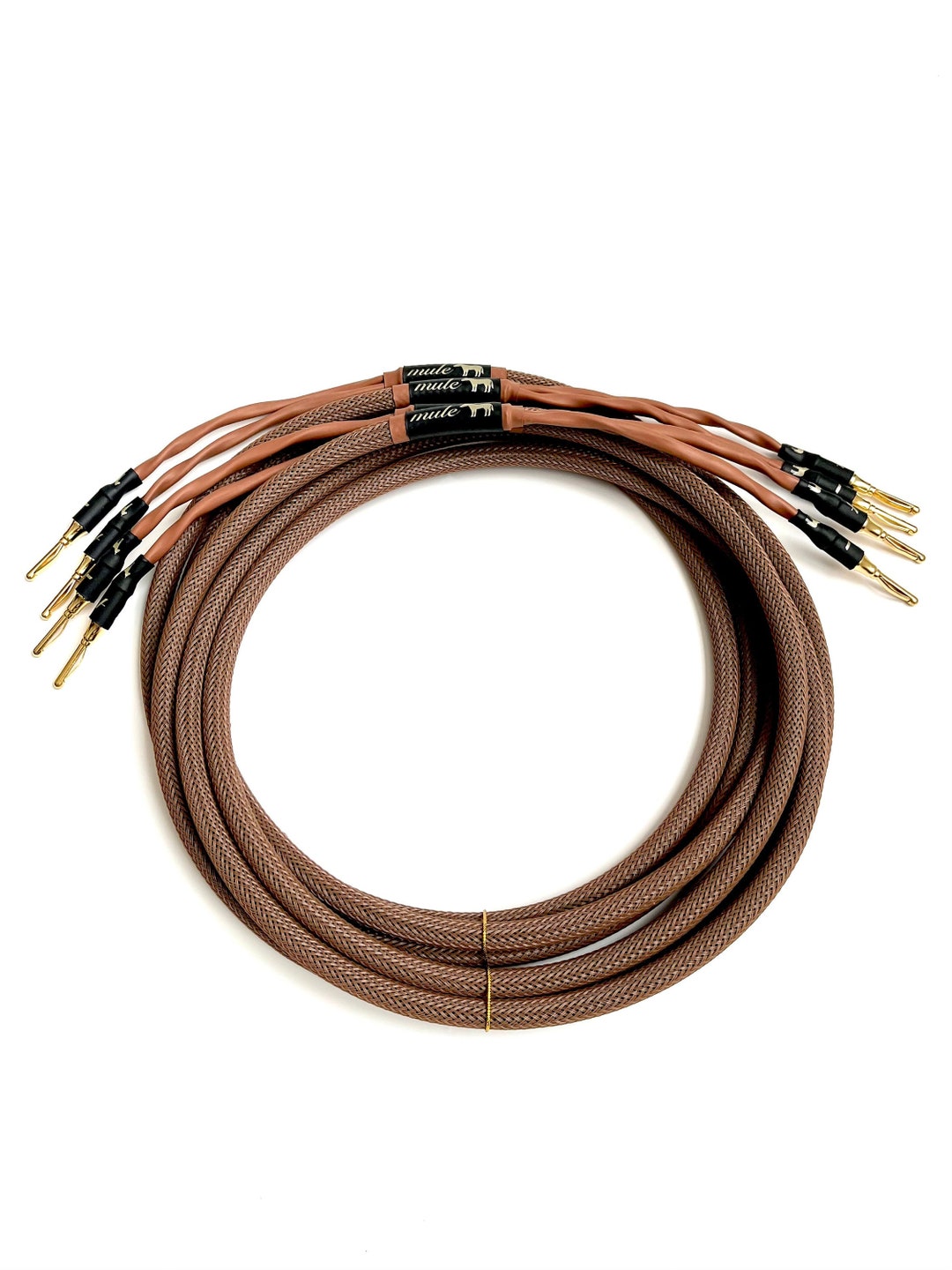 Hifi Stereo Brown Speaker Cable Pair Handmade With Canare 4S8 Star Quad ...