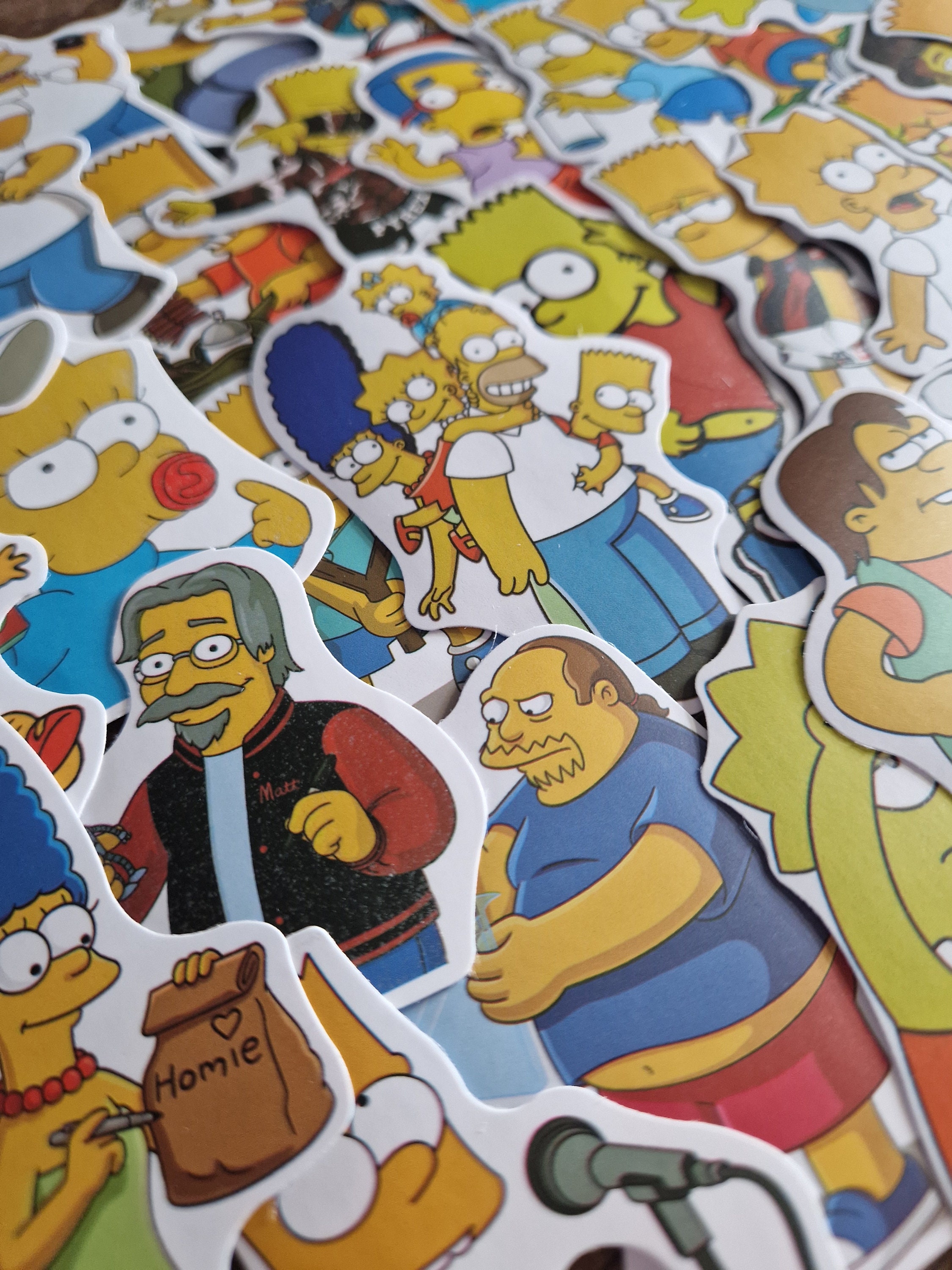 The Simpsons Stickers Homer Simpson Marge Simpson Bart Simpson Lisa ...