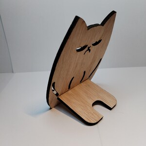 Mini Grumpy Cat Tablet or Phone Holder Stand Wooden Lasercut - Etsy UK
