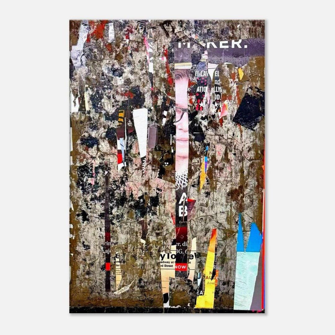 DISSENT 1 Abstract Art on Canvas, Industrial Art, Edgy Art, RBG Art ...