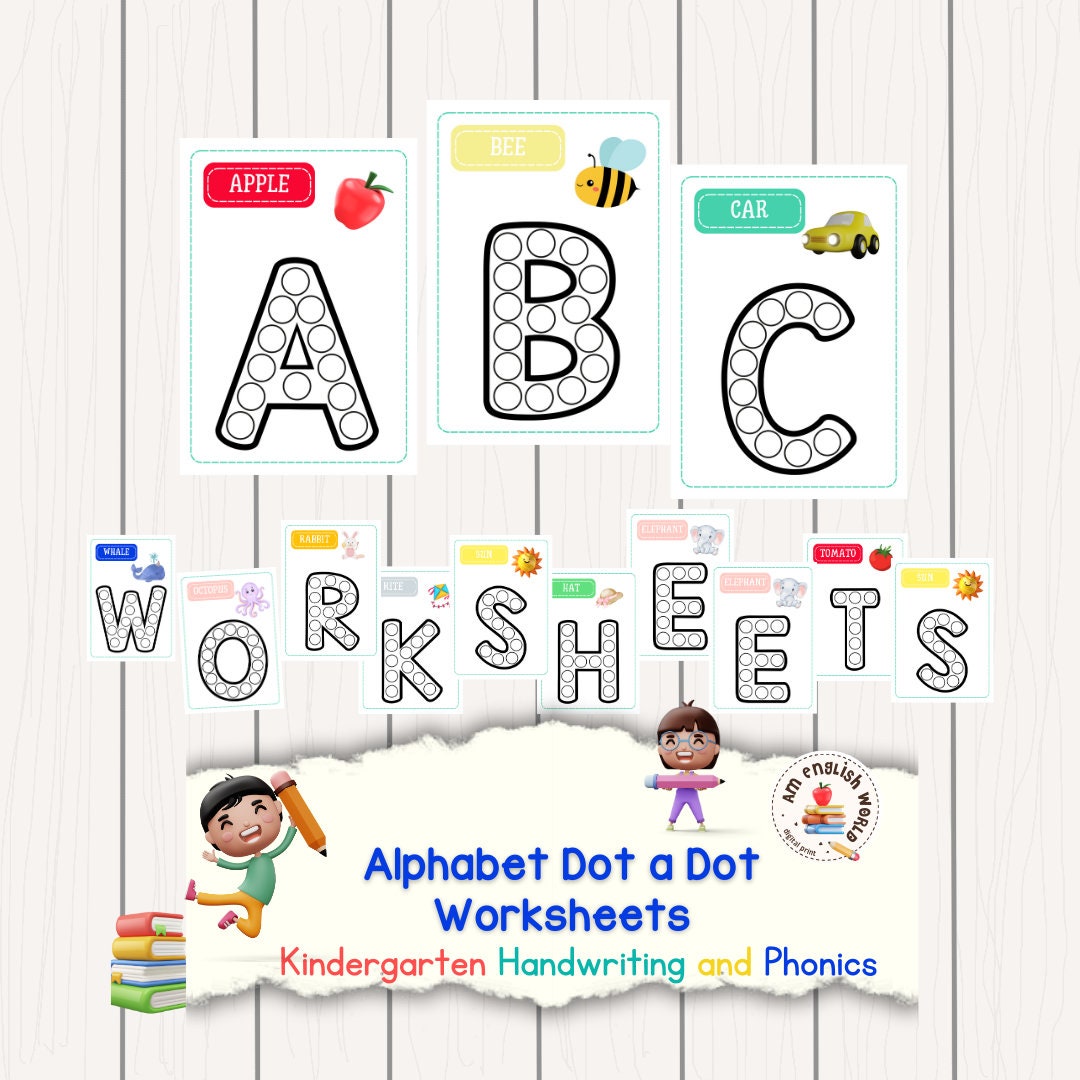 Dot to Dot Alphabet Worksheets. Activities for Preschool Children ...