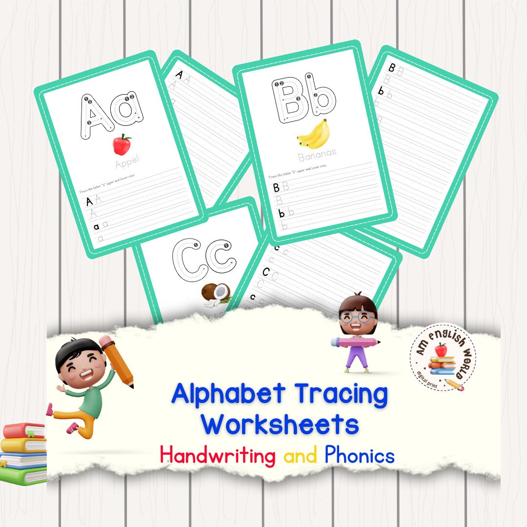 Tracing Letters Worksheets. Tracing Alphabet for Kids. Prekindergarten ...