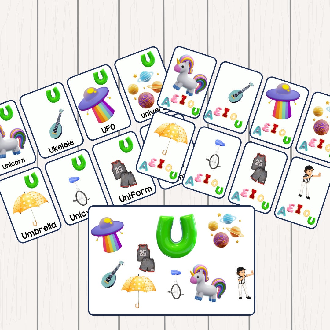 Vocal Flash Cards. Learning Cards. Classroom Decoration. Vowel Sounds ...