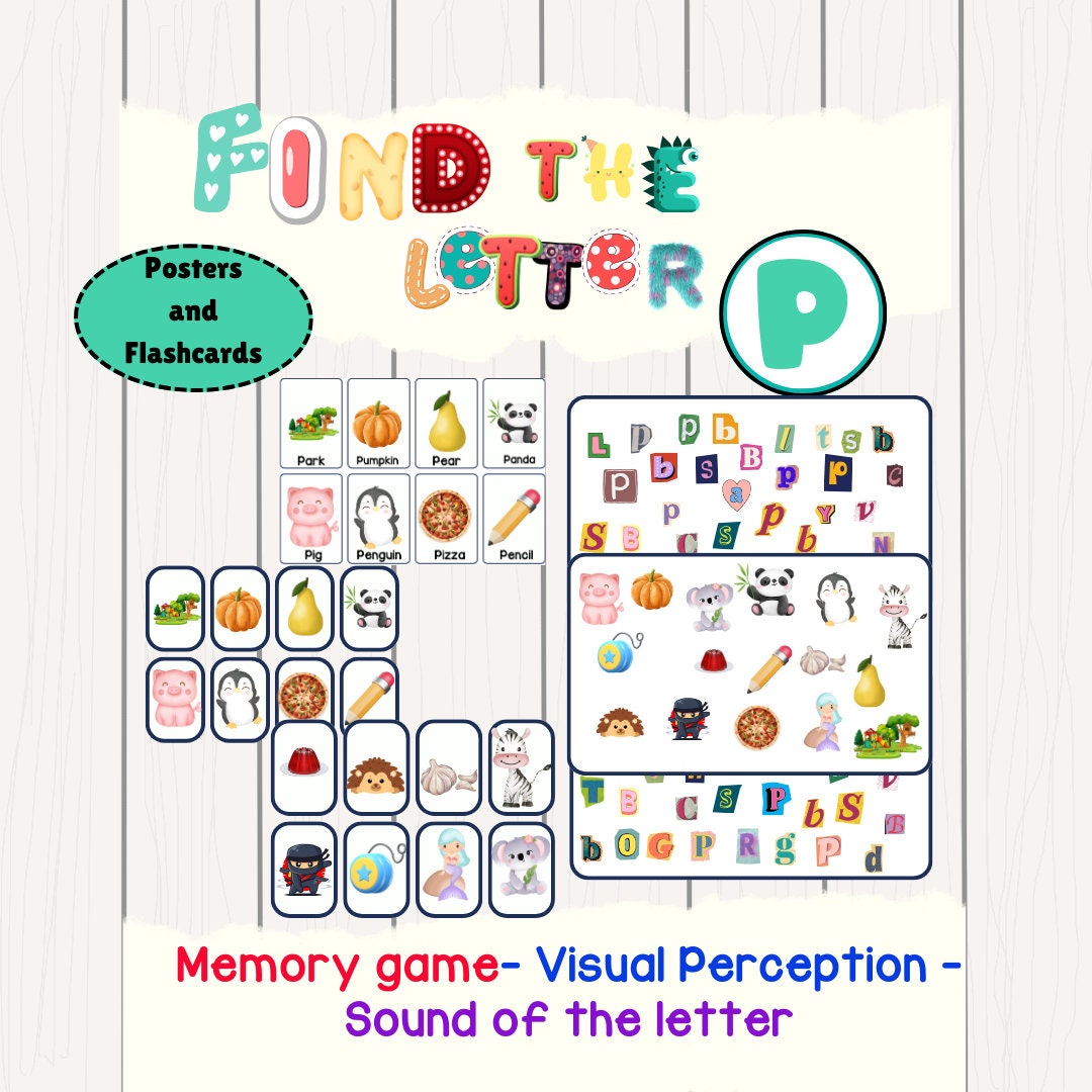 Printable Teaching Cards. Discover the Letter P. Classroom Posters ...
