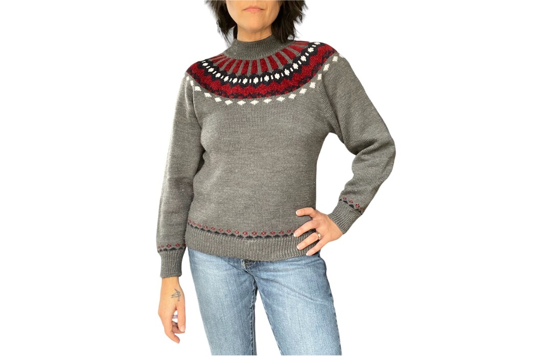 Vintage Country Suburbans Wool and Acrylic Sweater Charcoal Gray - Etsy