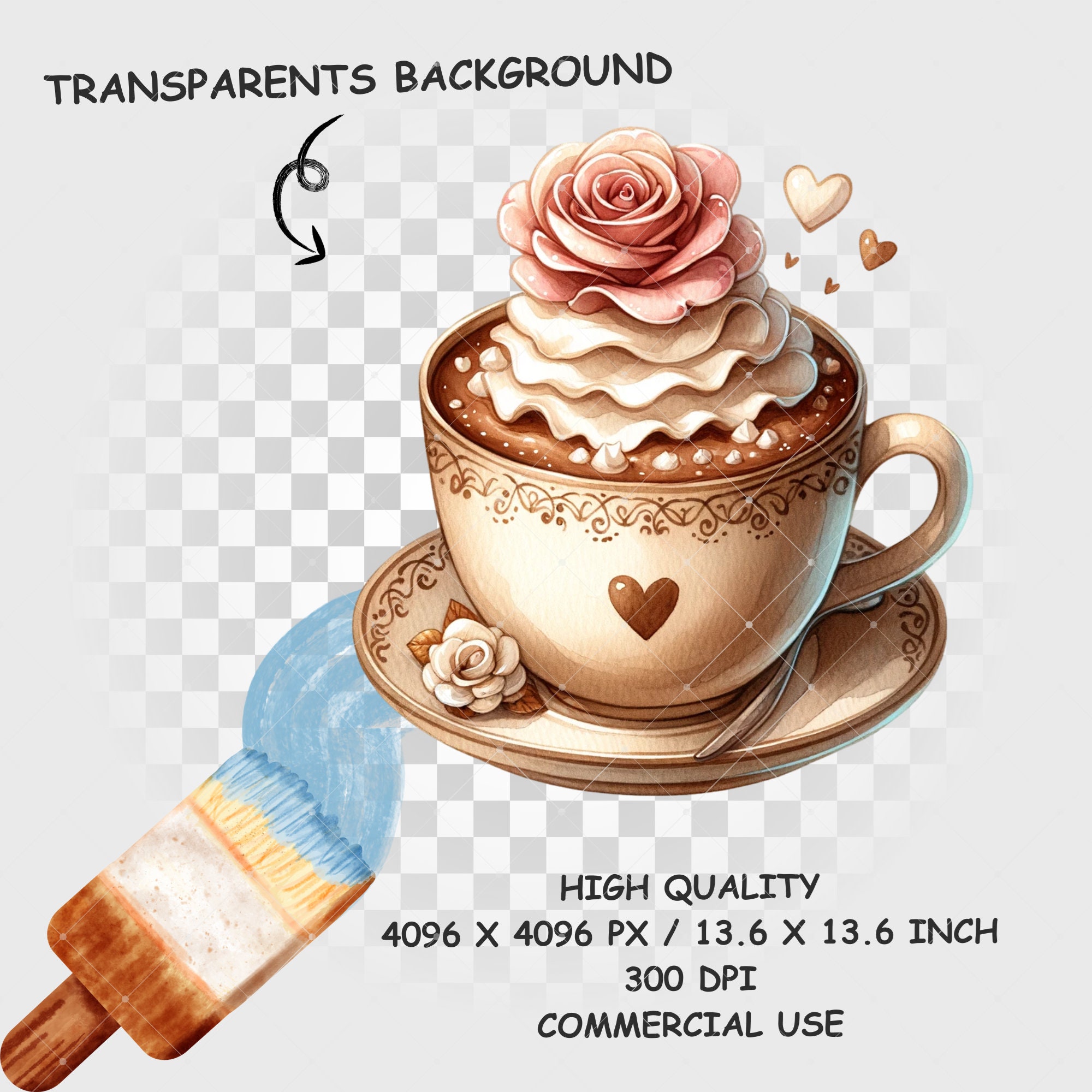 Valentine Hot Chocolate Clipart, 25 PNG Valentines Day Clipart ...