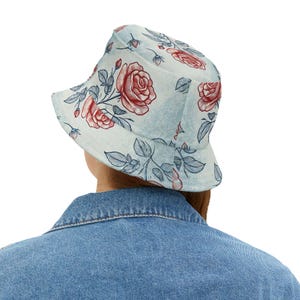 Rosebud Sketch Bucket Hat - Etsy