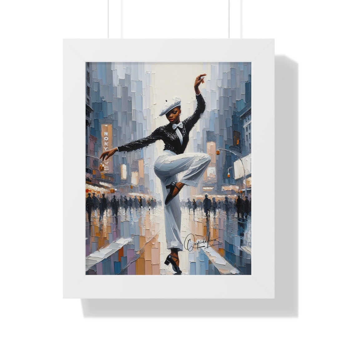 Louise Madison Tap White Beret Framed Print Wall Art - Etsy