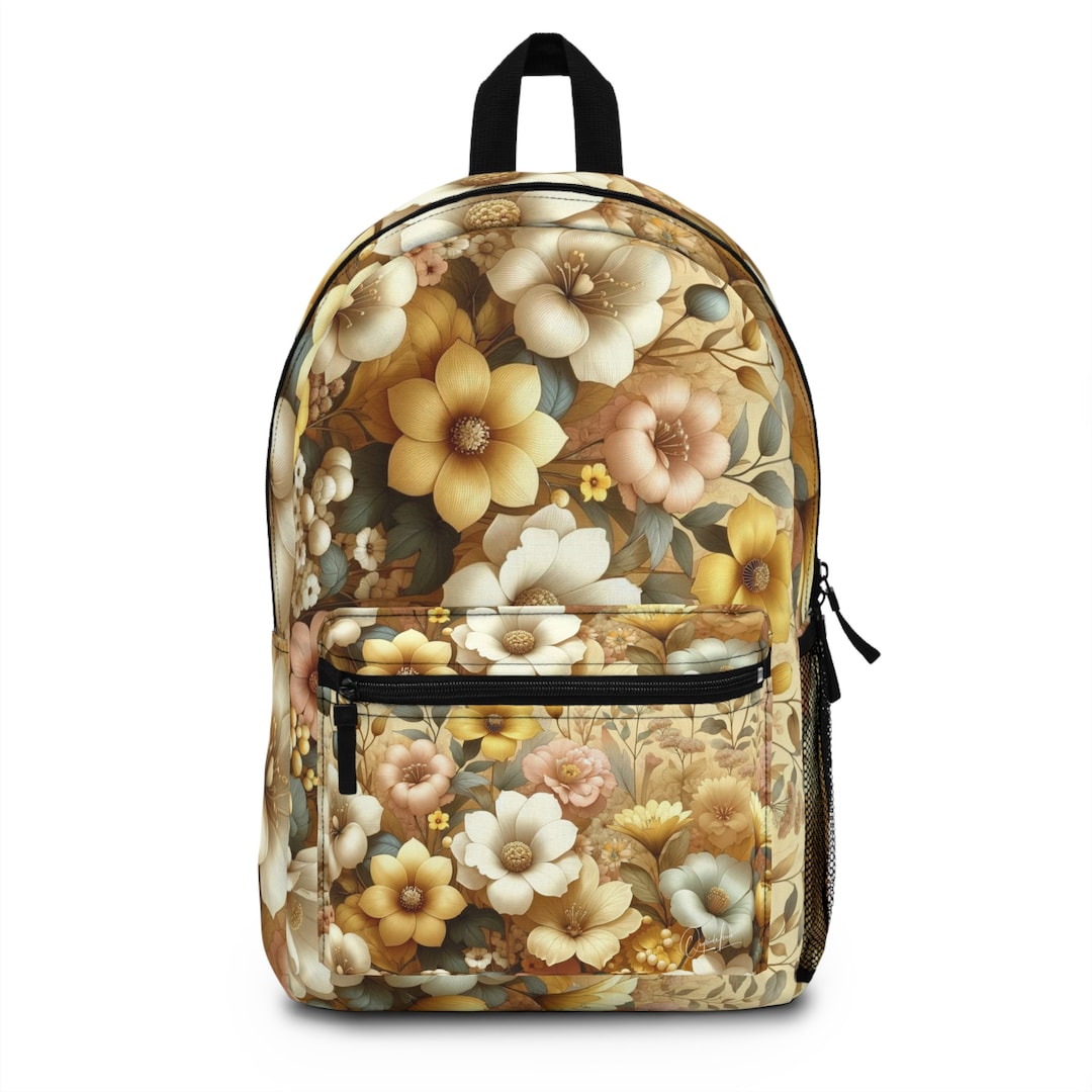 Vintage Flower Backpack - Etsy