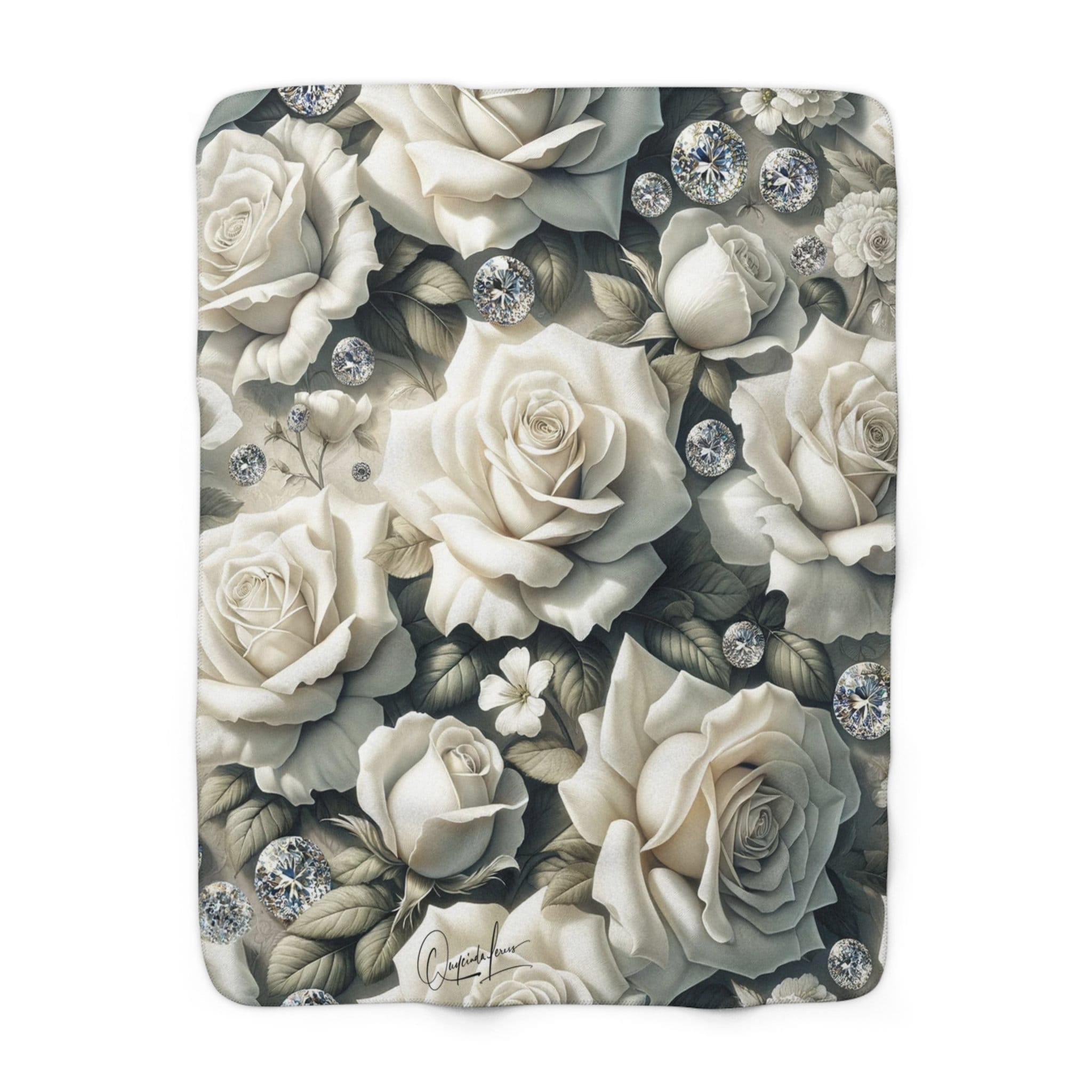 Roses & Diamonds Sherpa Fleece Blanket - Etsy
