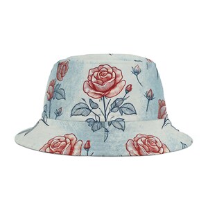 Rosebud Sketch Bucket Hat - Etsy