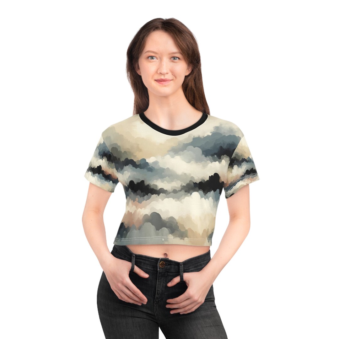 Gray Dawn Crop Tee - Etsy