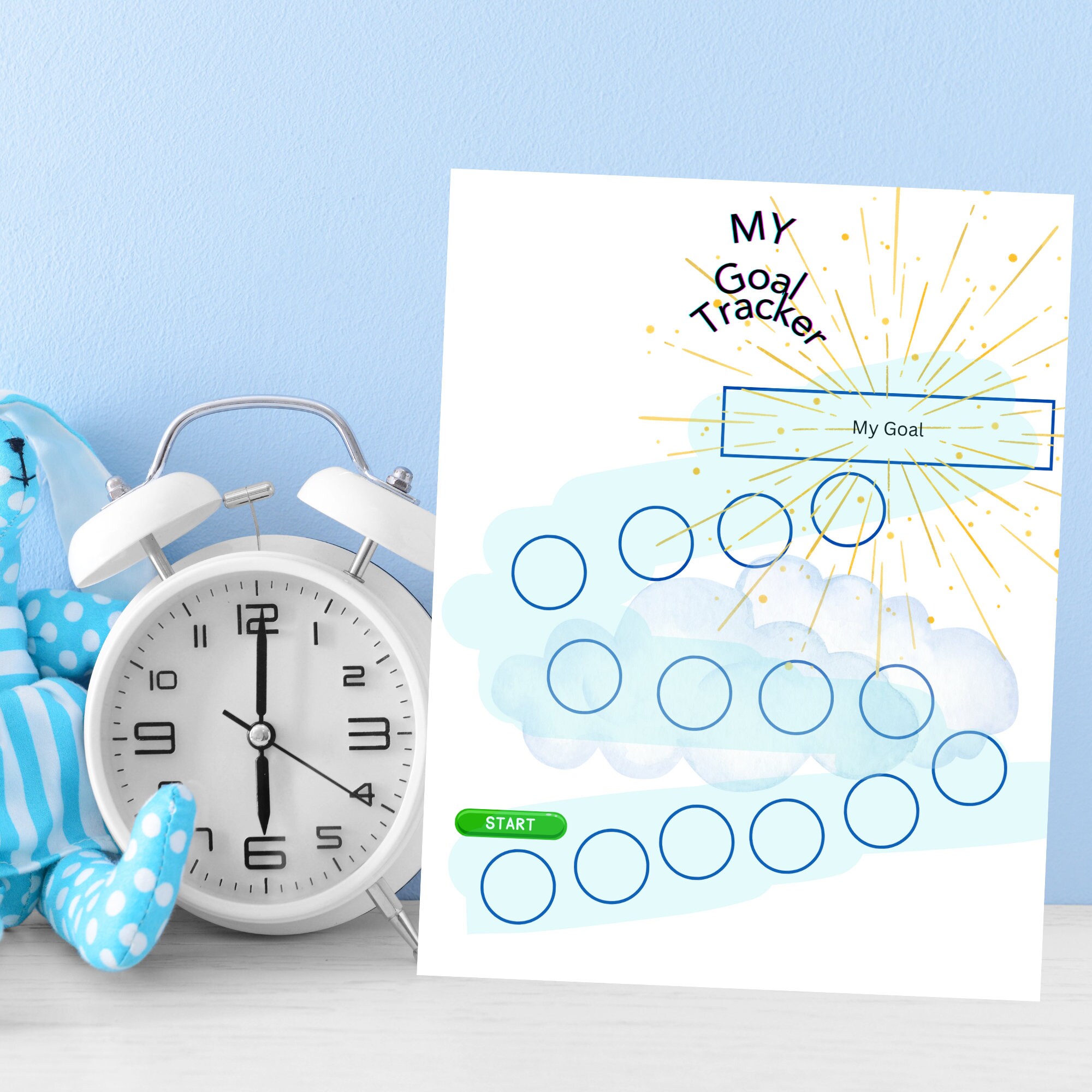 Kids Goal Tracker Chart, Work Completed Chart, Children's Goal Chart ...