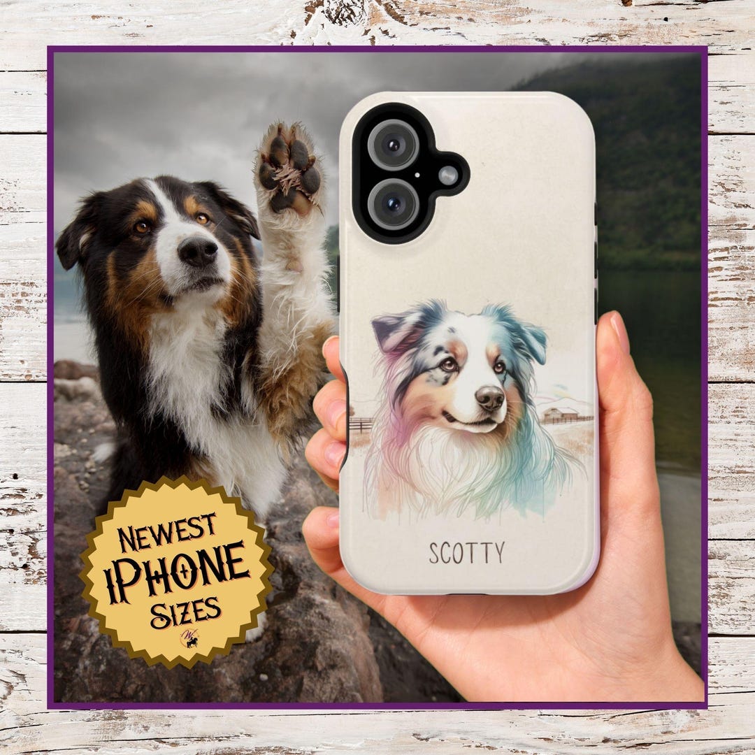 Personalized Phone Cases, Australian Shepherd iPhone Case, Aussie Dog ...