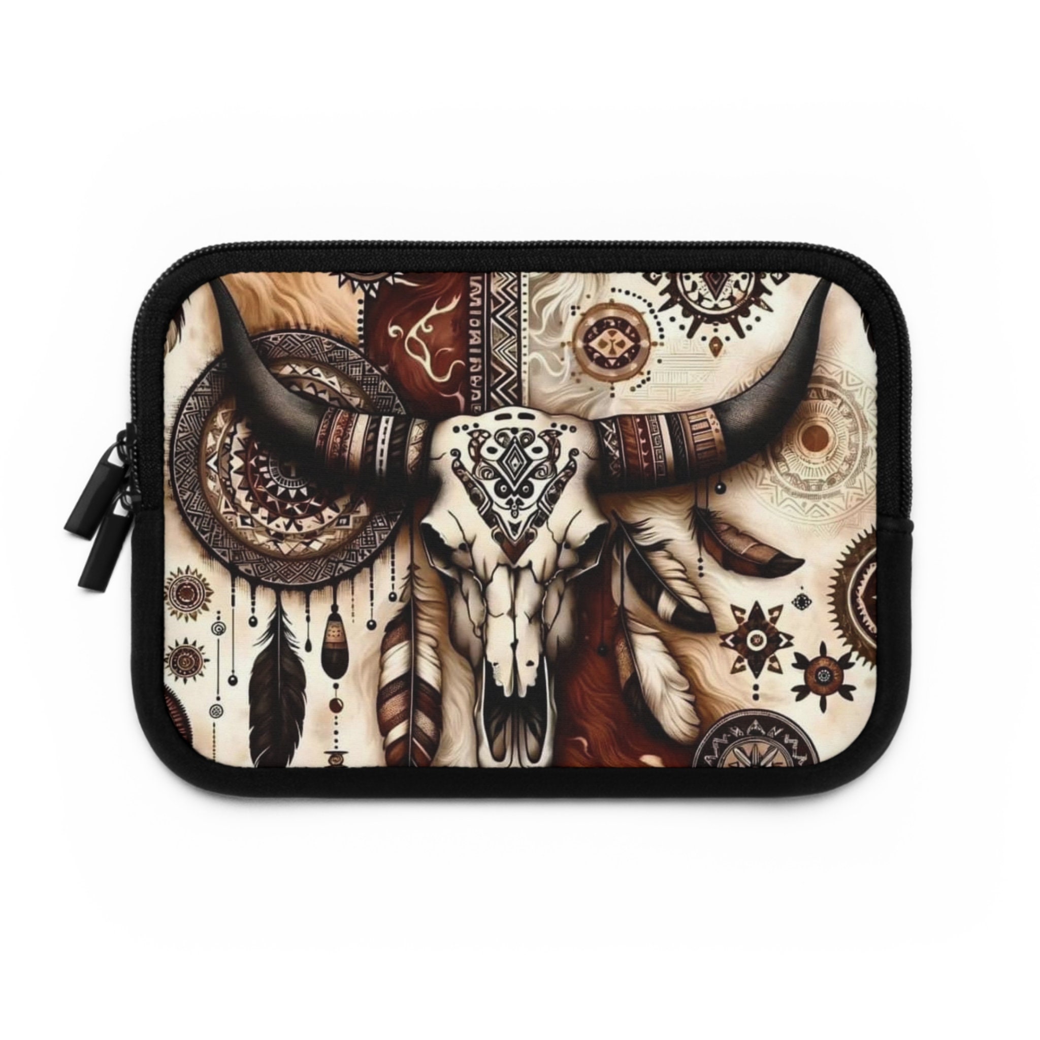 Western Steer Skull Laptop Sleeve, Notebook Case, Computer Protective ...
