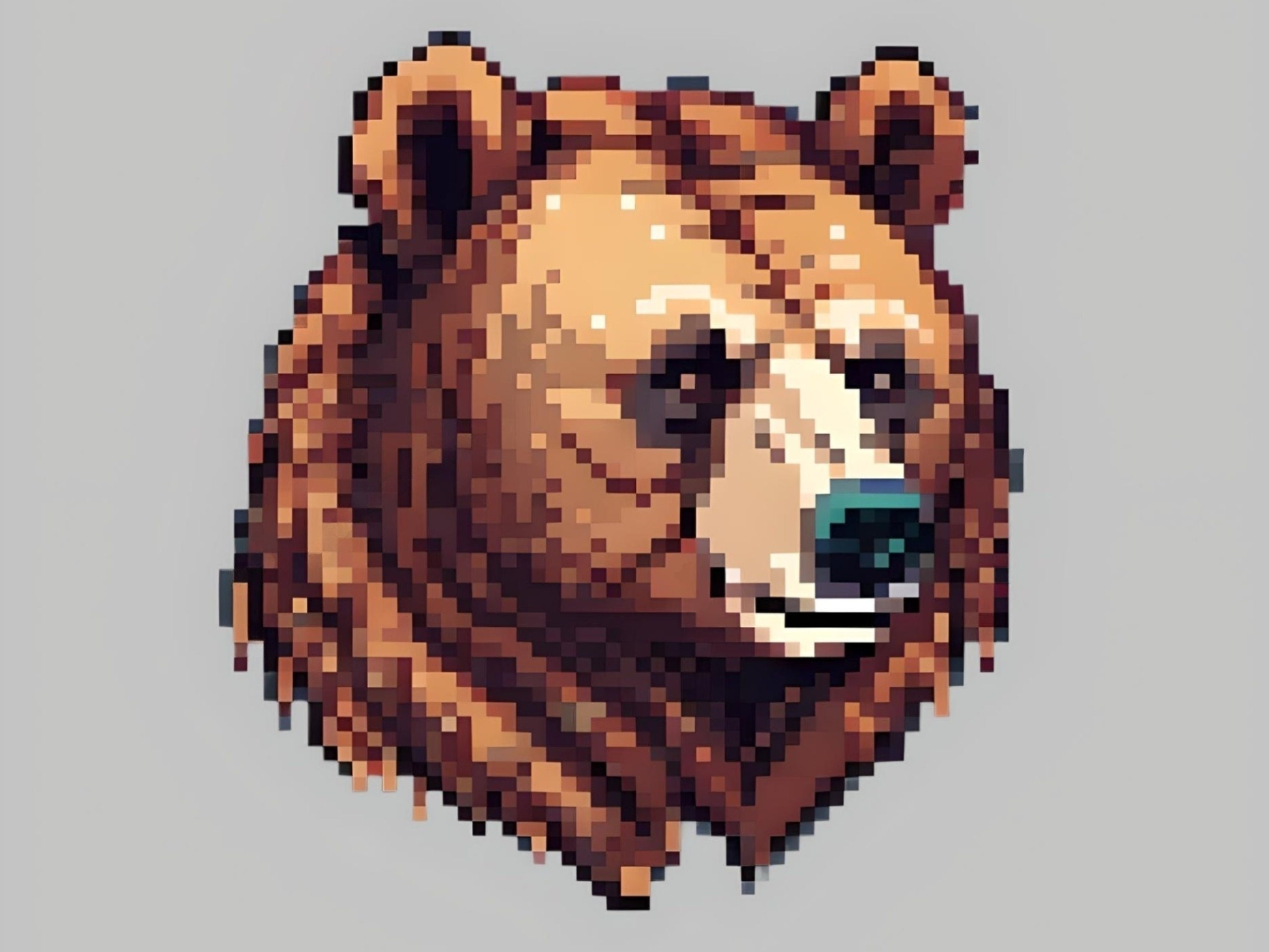 Digital Pixel Bear 11 4:3 - Etsy