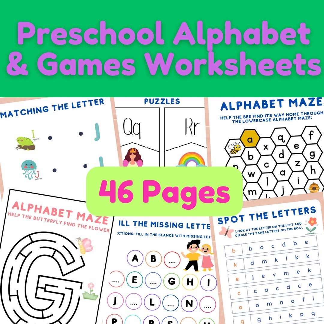 Preschool Alphabet Games Bundle: Engaging and Educational Fun - Etsy