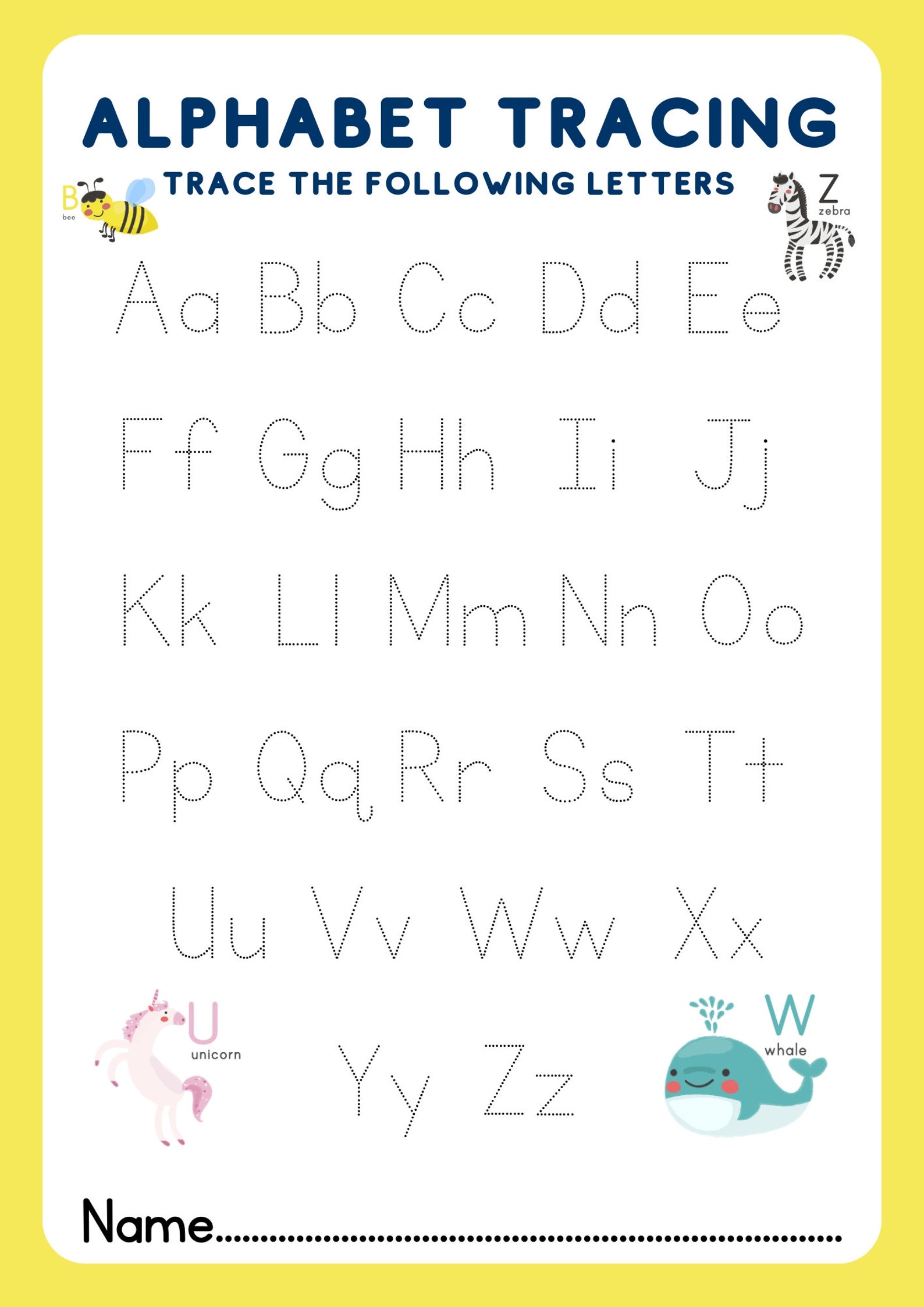 Preschool Alphabet Tracing Worksheets: Perfect Start to Handwriting - Etsy