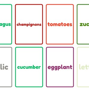 Preschool Educational Flashcards Set Learn Food, Vegetables, Body Parts ...