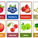 Preschool Educational Flashcards Set Learn Food, Vegetables, Body Parts ...
