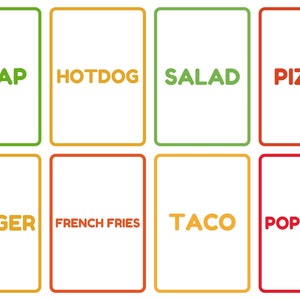 Preschool Educational Flashcards Set Learn Food, Vegetables, Body Parts ...