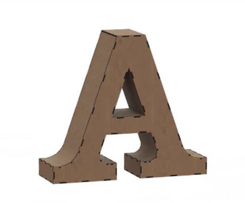 Letter A Box DXF File Laser Cutting - Etsy