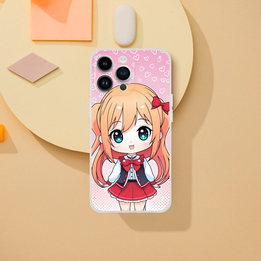 Cute Kawaii Anime Girl Chibi Phone Case Cute Anime Waifu Girl - Etsy