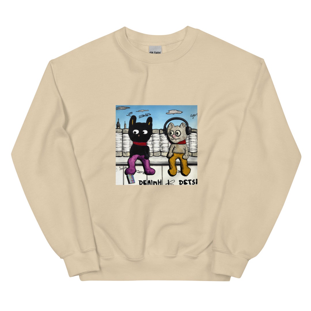 Cool Cats on the Berlin Wall, Cat Sweater, Germany Sweater, Unique ...