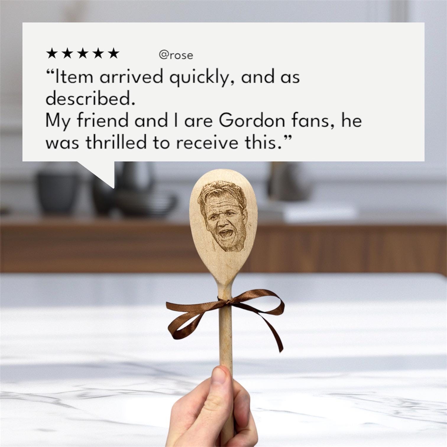 Gordon Ramsay Wooden Spoon With Face Laser Engraved Spoon Gift ...