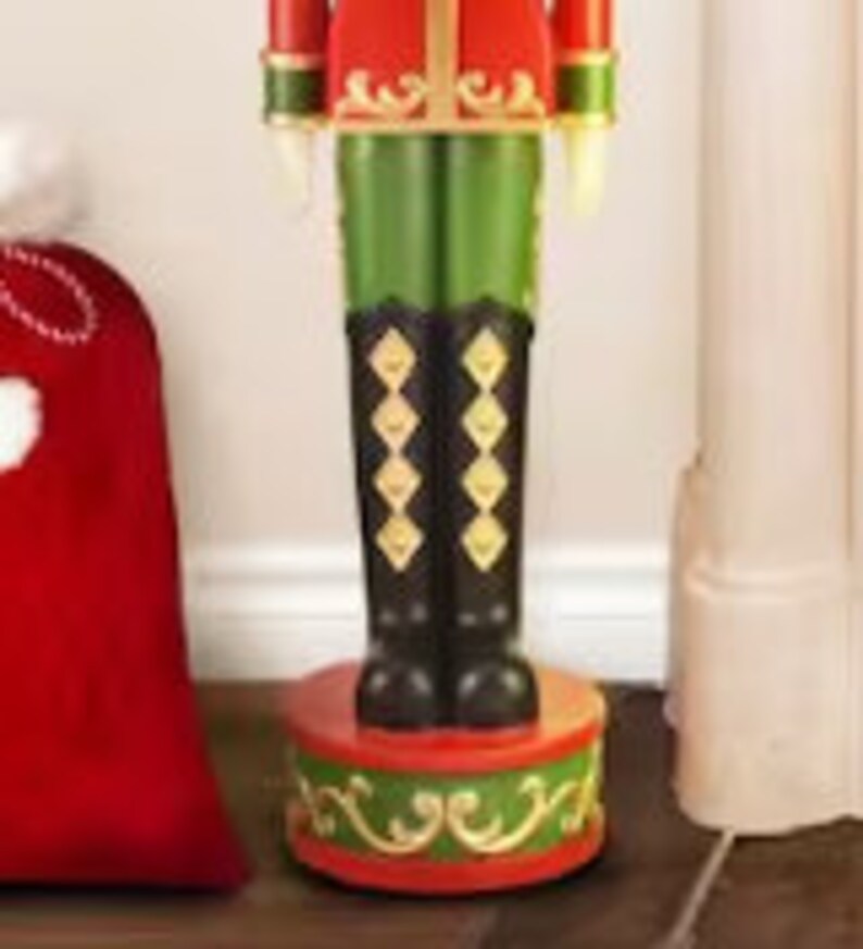 A Christmas Nutcracker in Red and Green Measuring 48 Inches. - Etsy