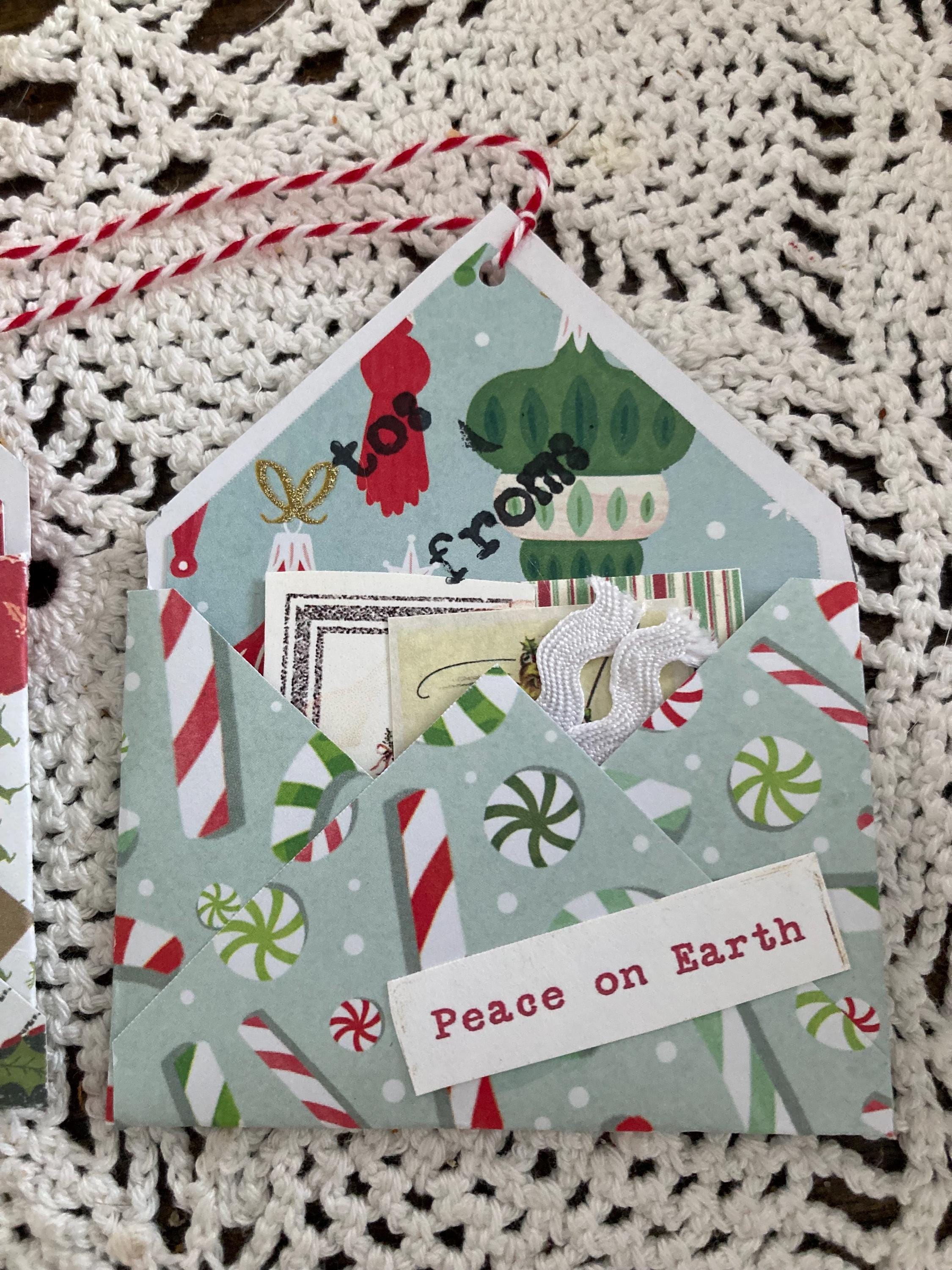 Set of 5 Little Envelope Ornaments or Gift Tags - Etsy