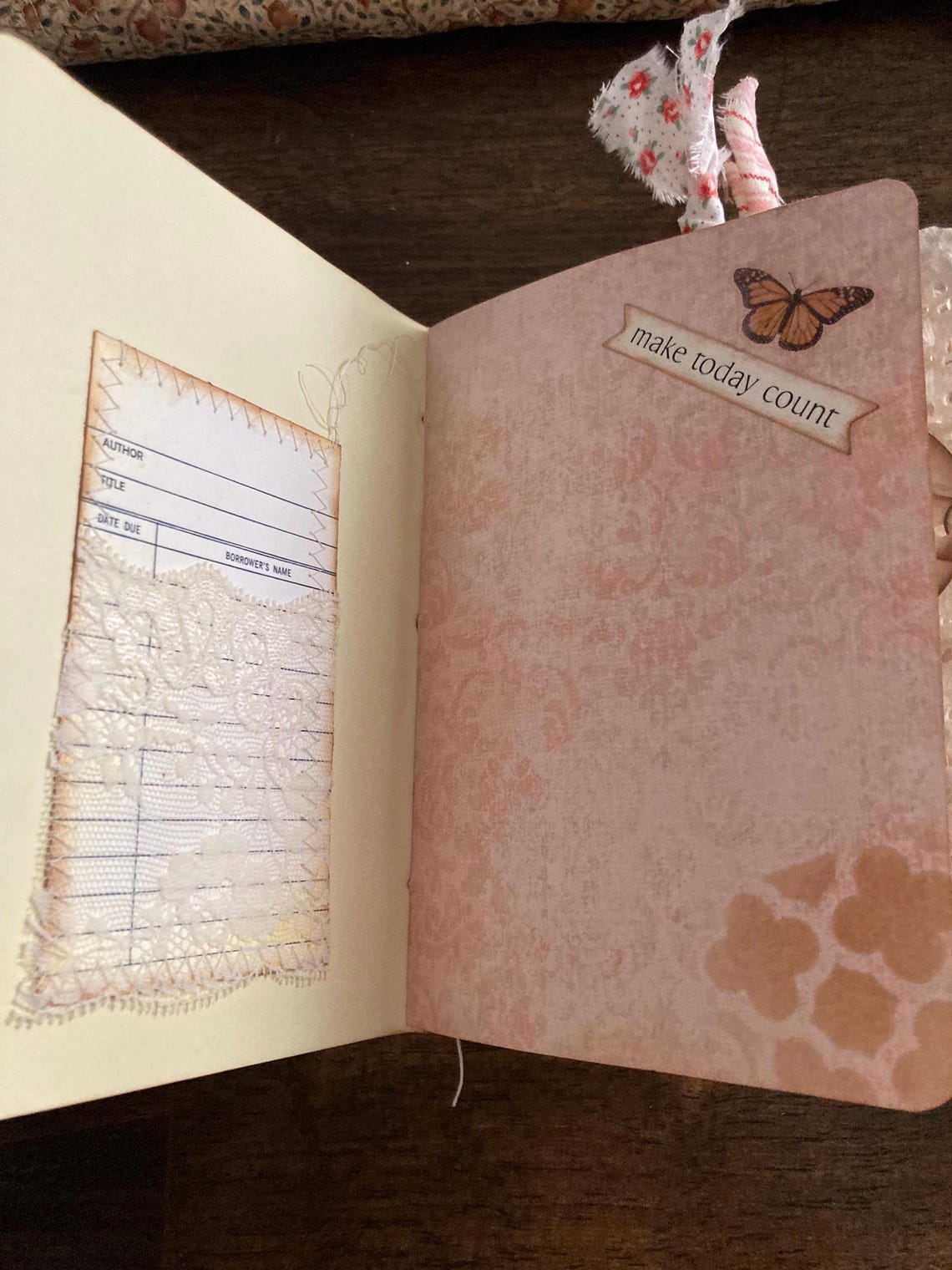 Handmade Vintage Flora Journal - Etsy