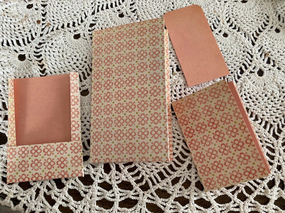 Mini Album With Library Pocket and Folio - Etsy