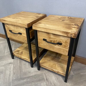 Rustic Bedside Tables - Etsy UK