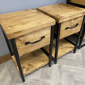 Rustic Bedside Tables - Etsy UK