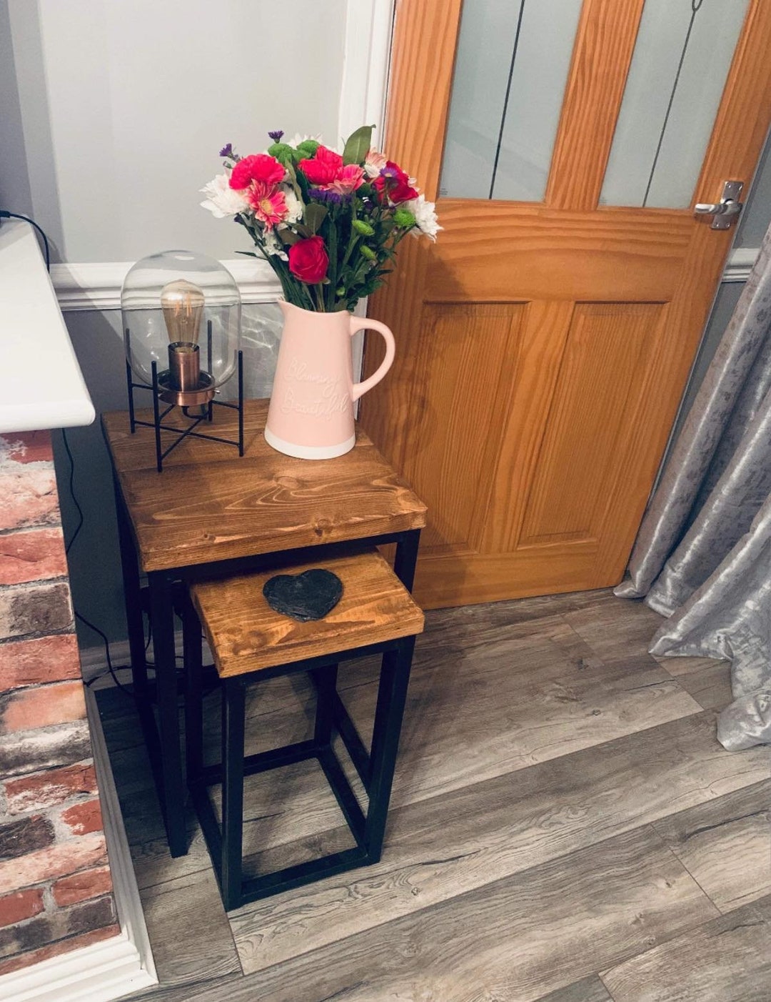 Rustic Industrial Nest Tables - Etsy