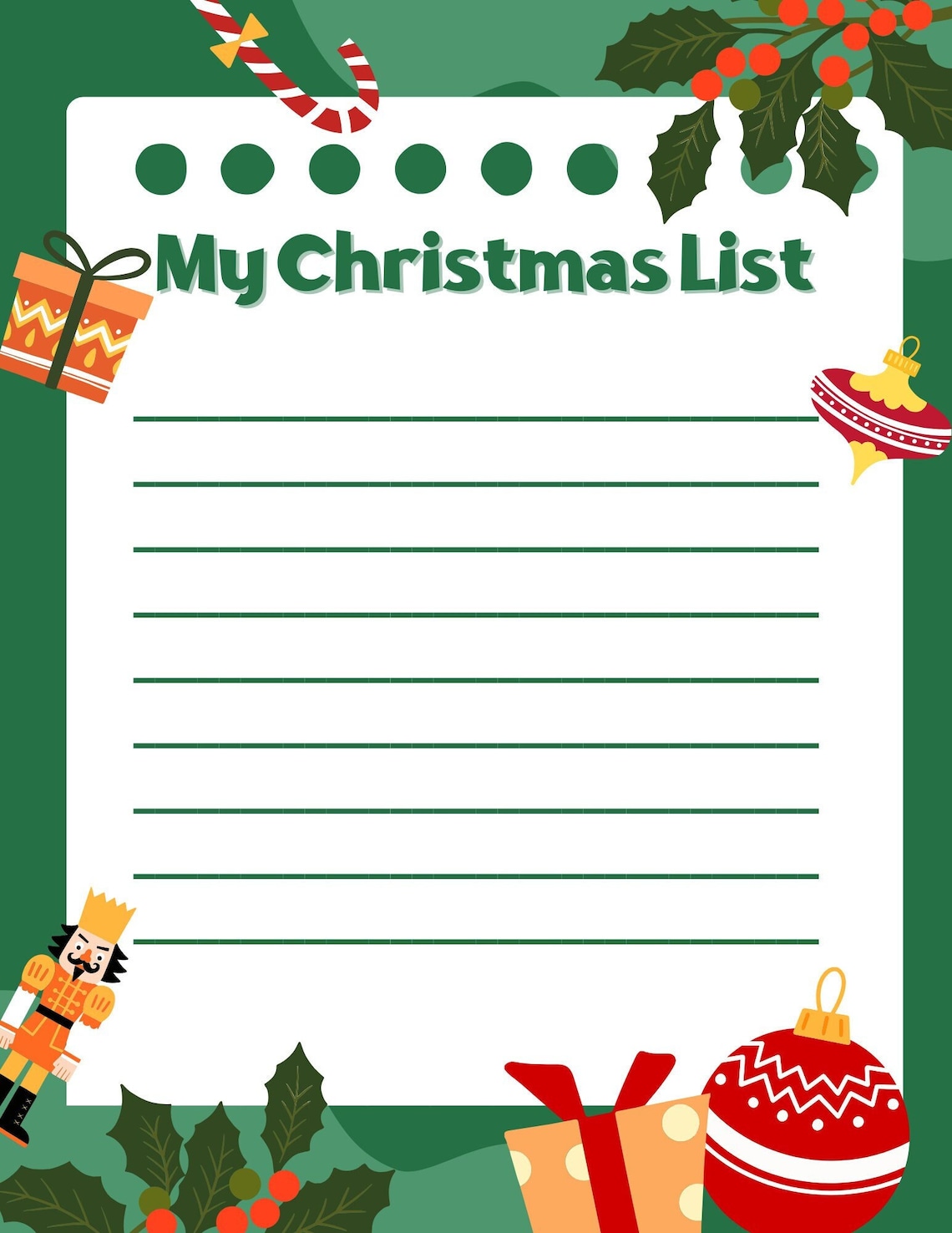 Christmas List (letter to Santa) - Etsy