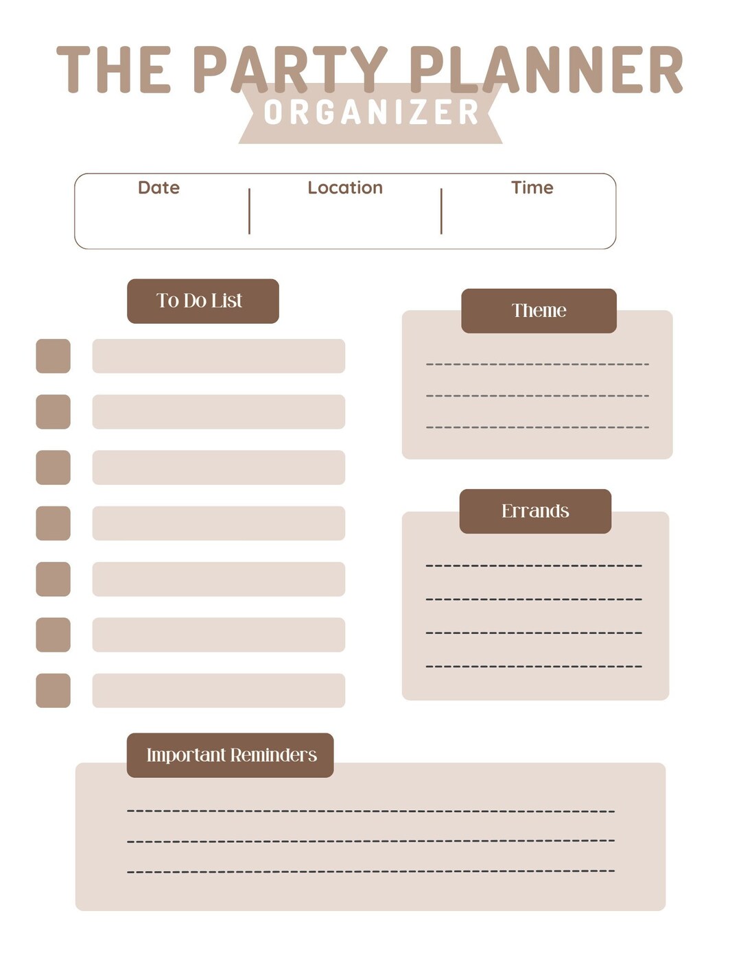 The Ultimate Party Planning Organizer - Etsy