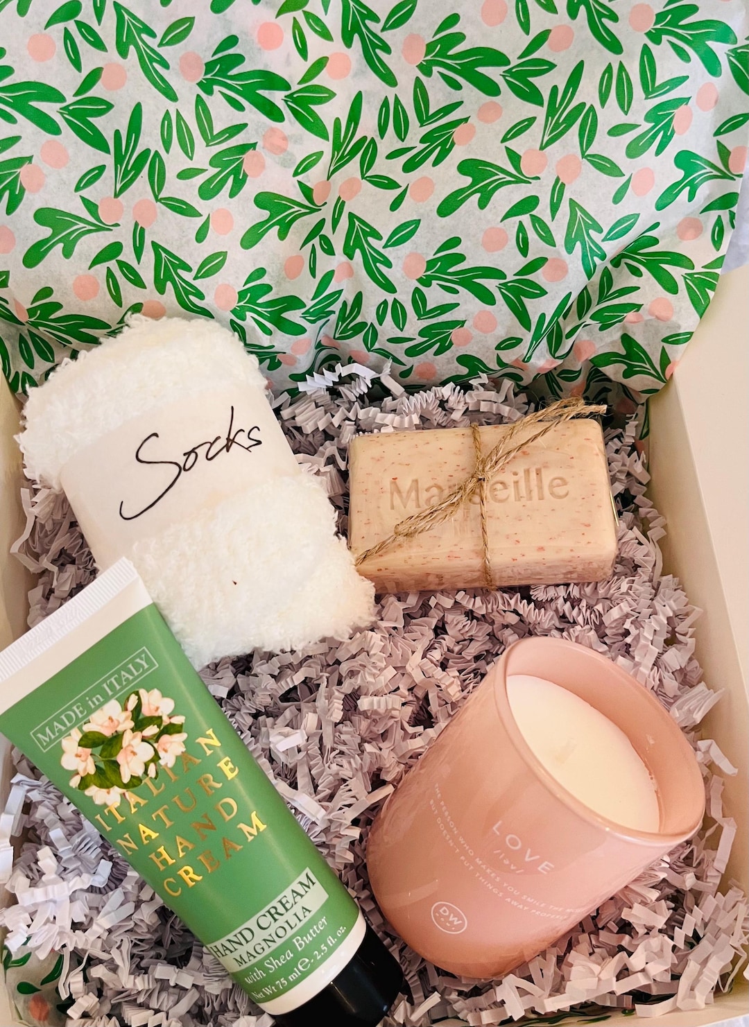 Pink and Green Cozy Hygge Box Thank You Spa Giftbox Holiday Cozy Box ...