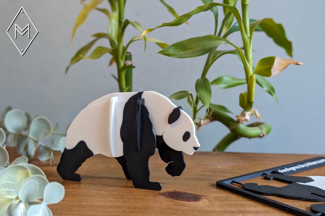 Giant Panda Model to Assemble Kit Card - Etsy