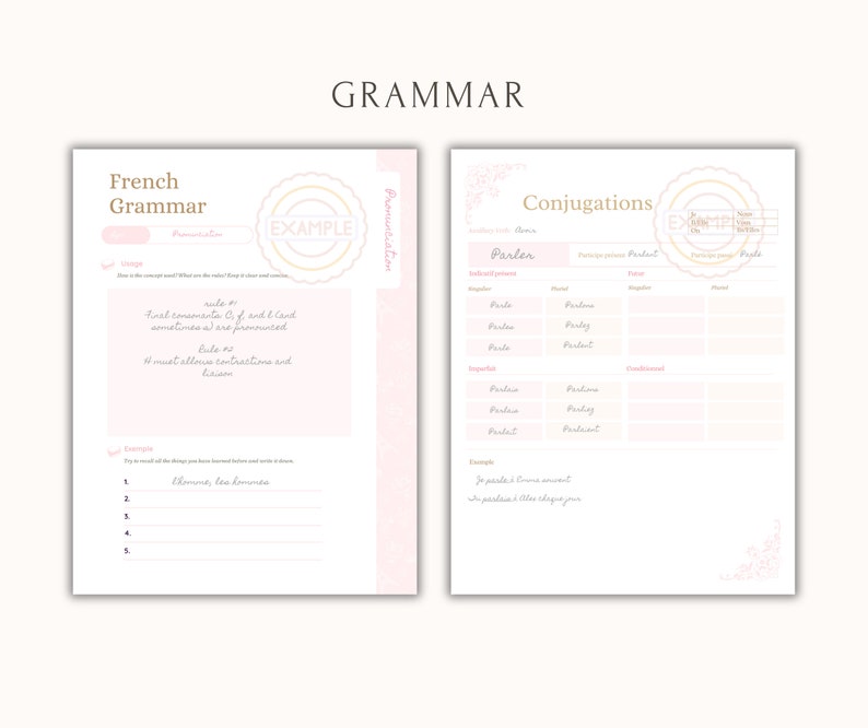 Paris Summer Dream | Beginner French Study Notebook | Paris Theme ...