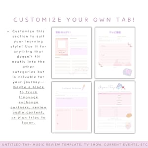 Japanese Learning Journal: Sakura Dream, Hyperlinked Digital Planner ...