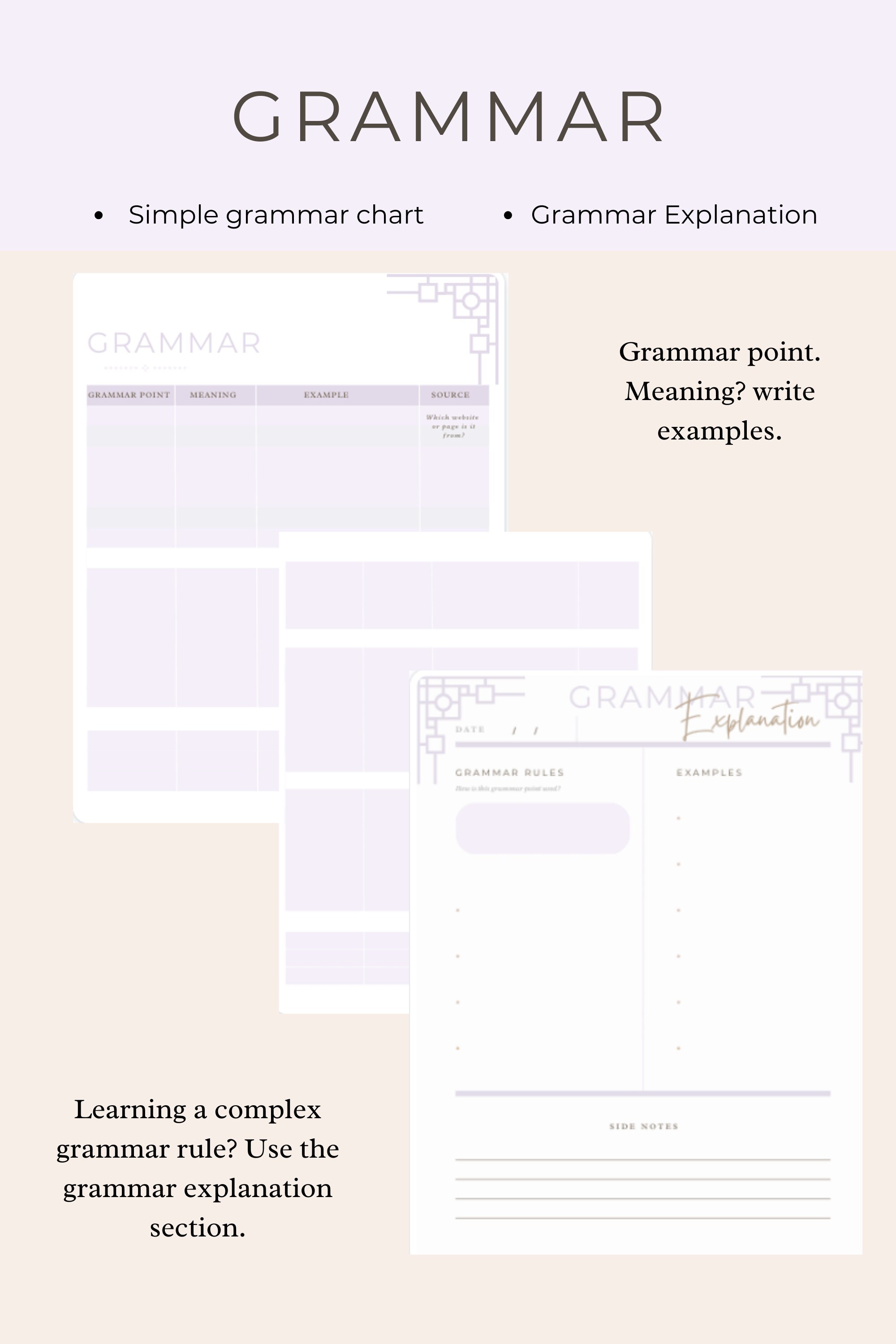 Korean Study Journal, Language Study Notebook, Korean Study Planner ...