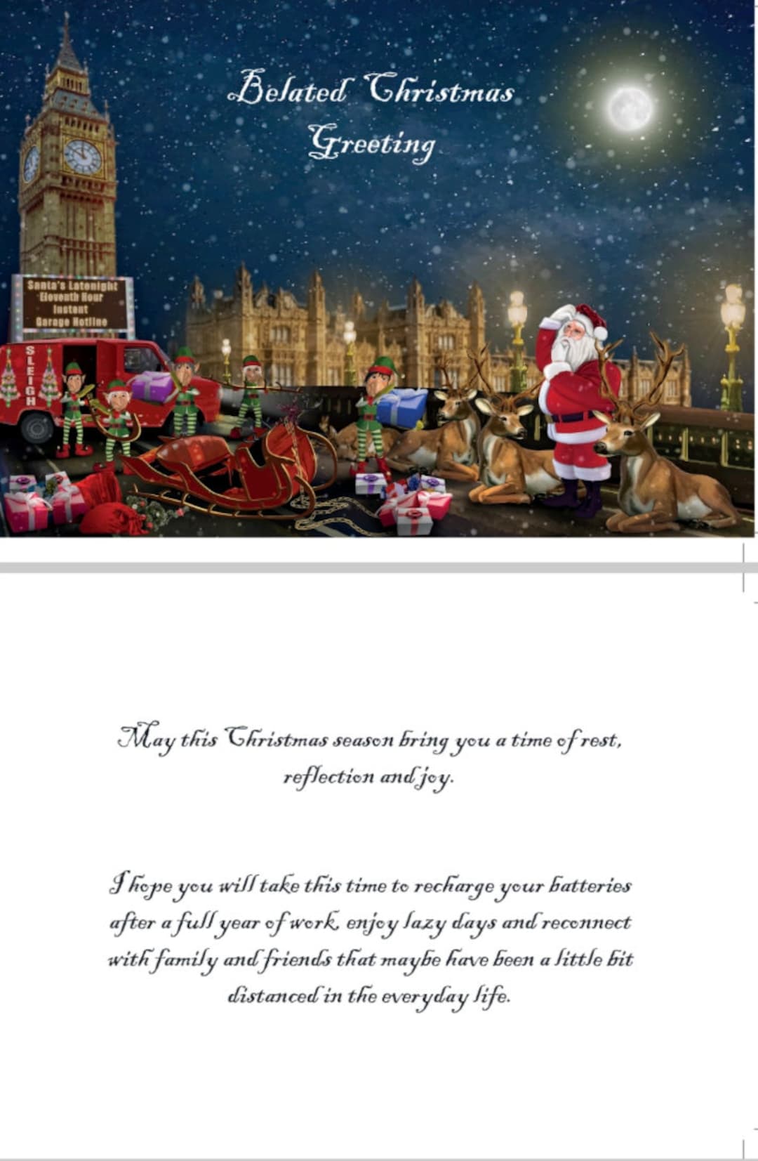Belated Christmas Greetings - Etsy