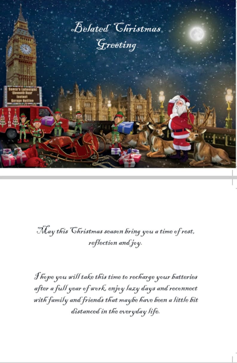 Belated Christmas Greetings - Etsy