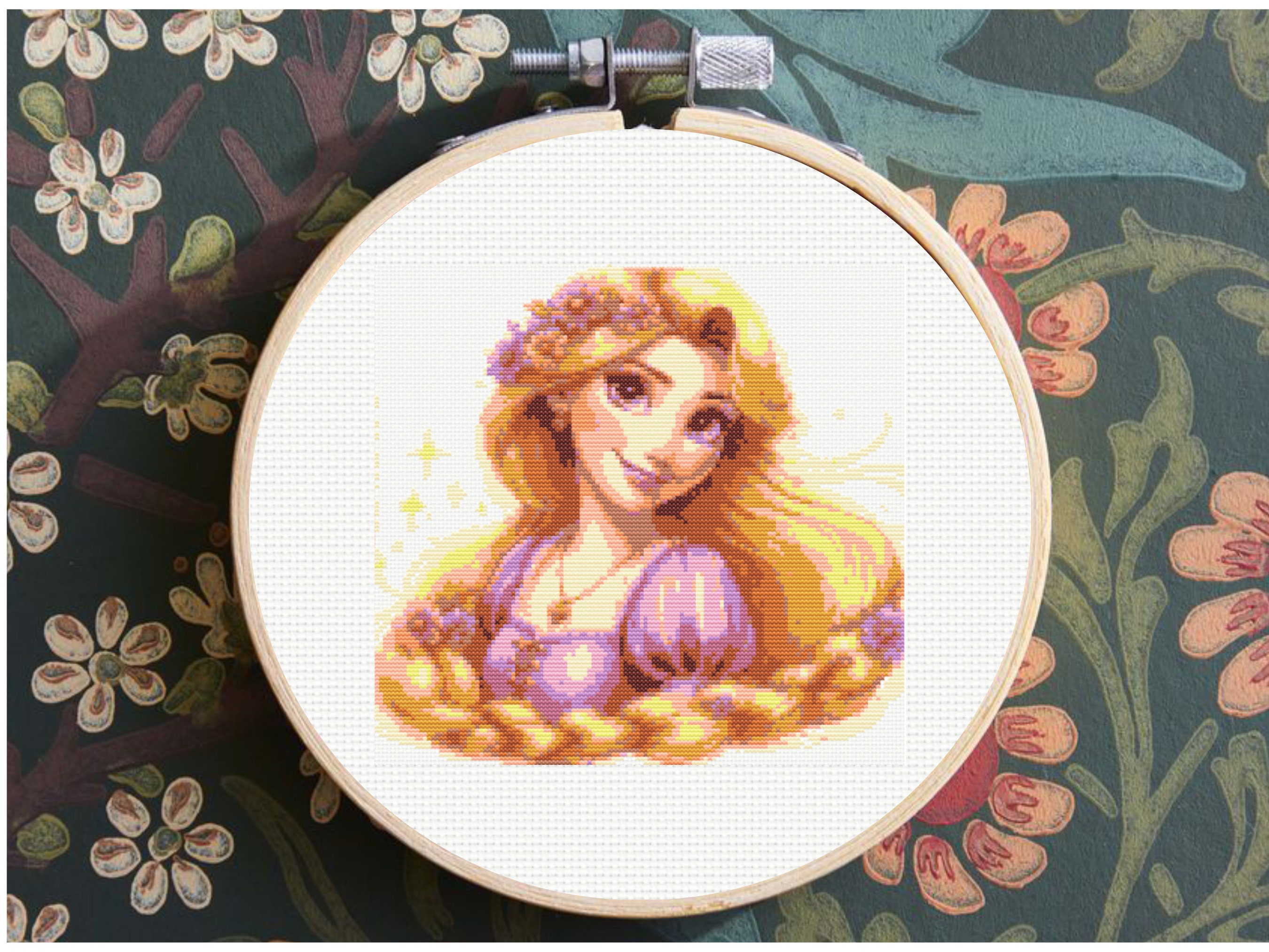 Rapunzel Cross Stitch Pattern 4 Rapunzel Embroidery Bundle Set Instant ...